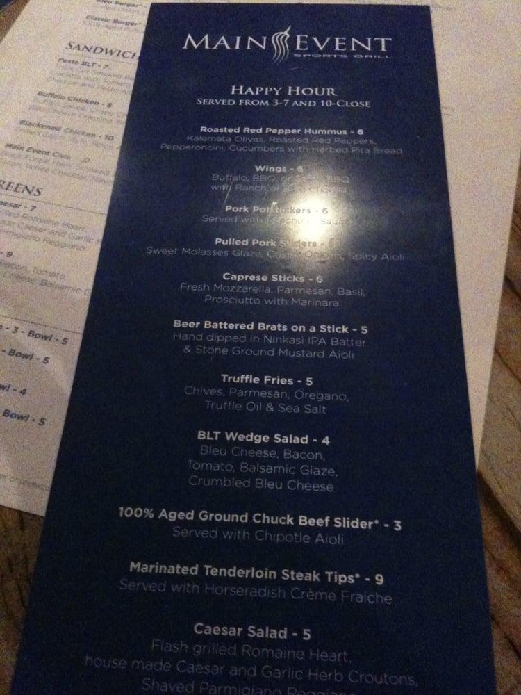 Menu at Main Event Sports Grill pub & bar, Vancouver, SE 164th Ave Ste 204