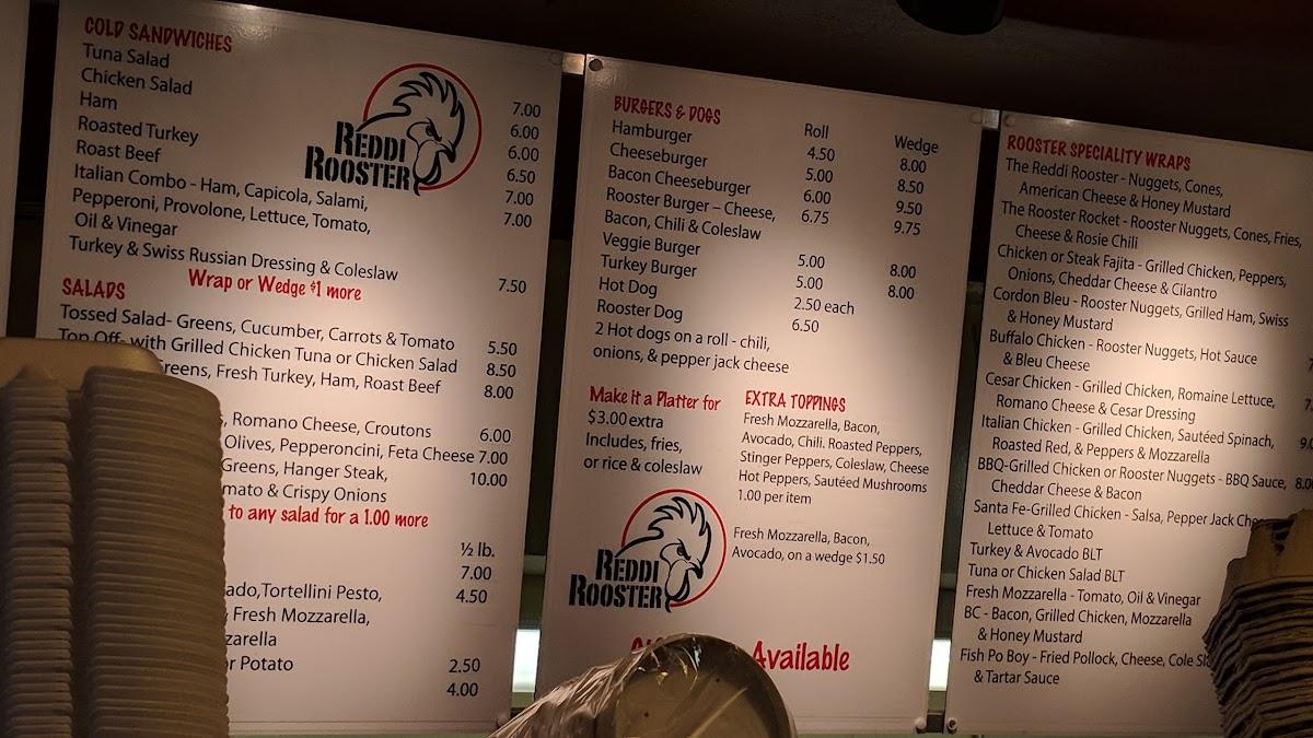 Menu at Reddi Rooster restaurant, Stamford, 877 High Ridge Rd