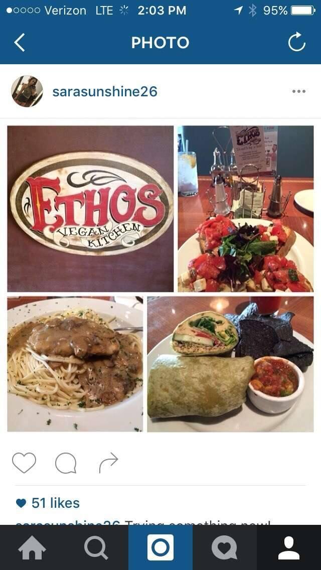 Menu at Ethos Vegan Kitchen restaurant, Winter Park, 601-B S New York Ave