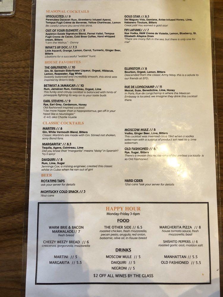 Menu at Hyde Park pub & bar, Webster