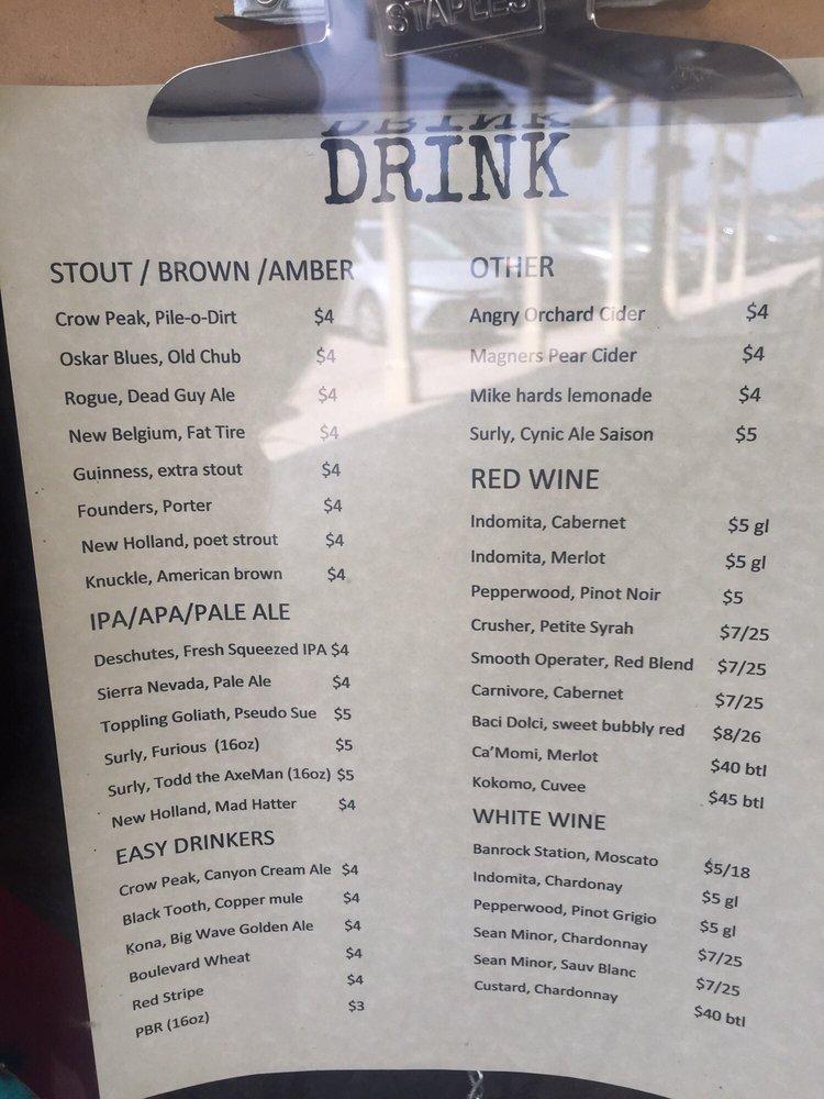 Menu at The Custer Wolf - Food & Drink pub & bar, Custer