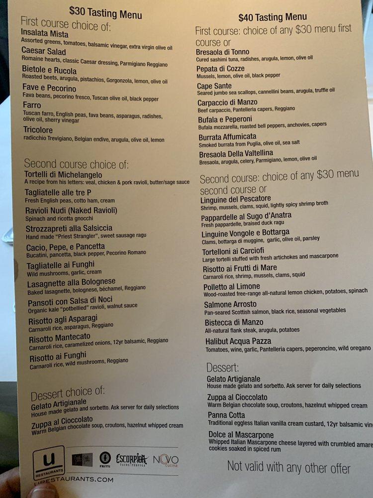 Menu at Sotto Sotto Restaurant, Atlanta