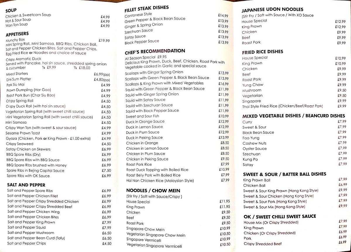Menu at All Seasons Restaurant and Bar Wetherby, Wetherby