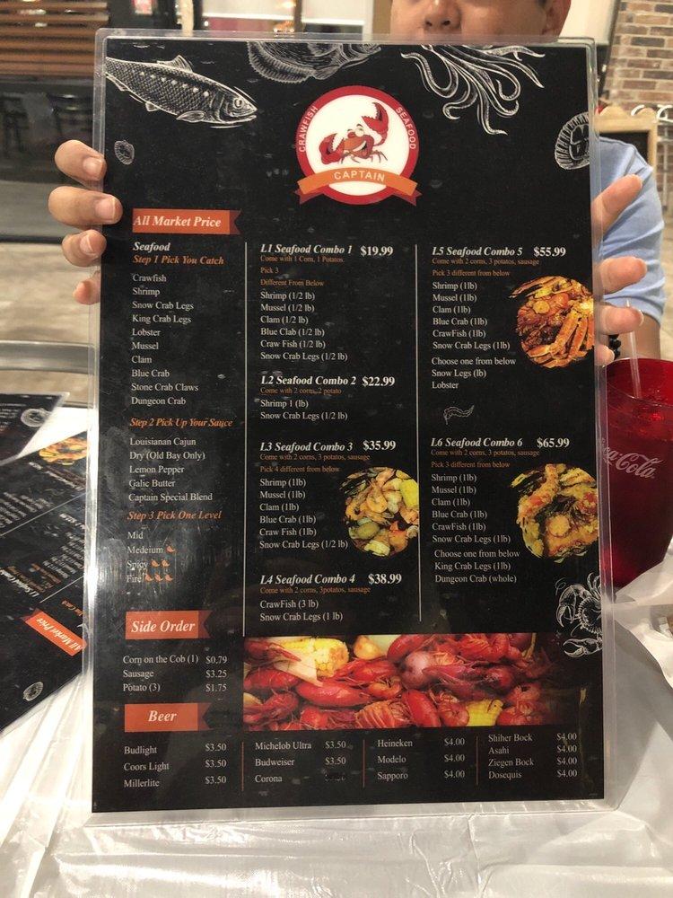 Menu at Captain Crawfish pub & bar, Humble