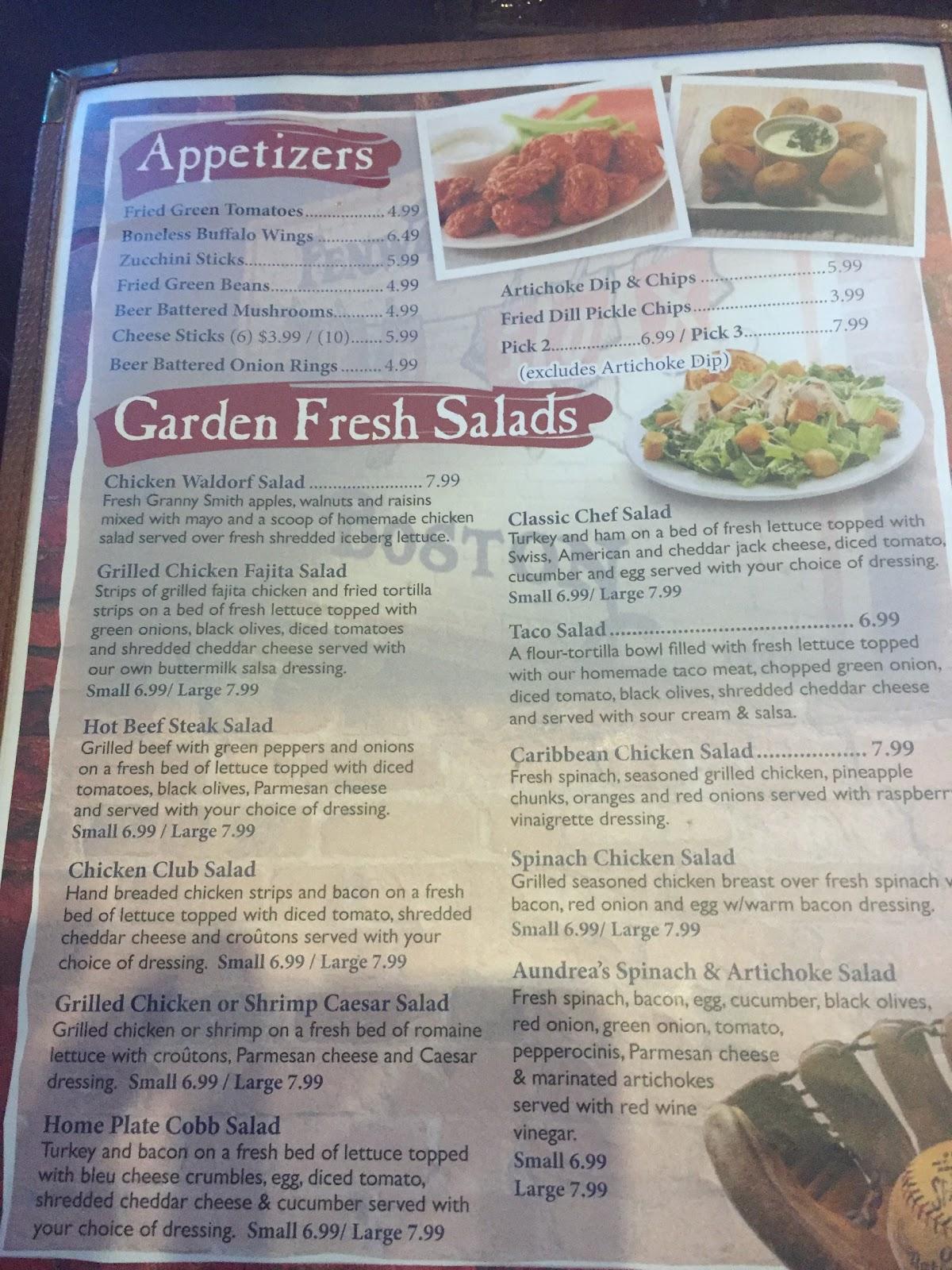 Menu at Home Plate Cafe & Bakery, Hot Springs Village