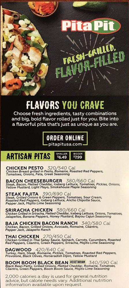 Pita Pit Menu Nutrition Facts | Besto Blog