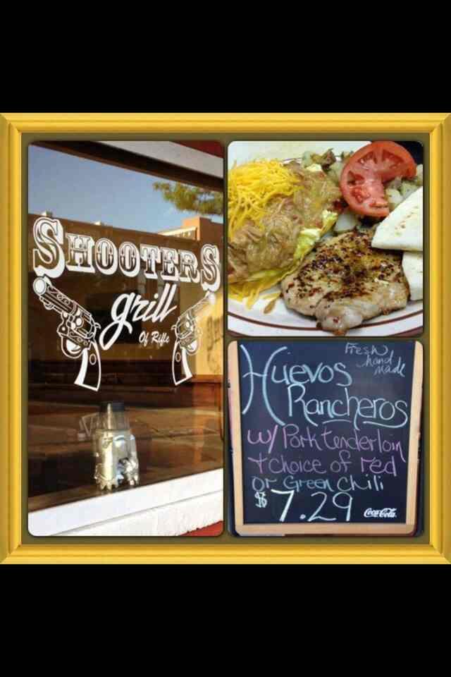 Menu at Shooters Grill steakhouse, Rifle, 120 E 3rd St suite c