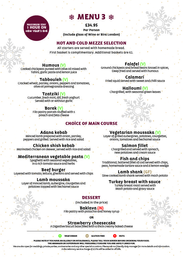 Menu at Troia Southbank pub & bar, London, Unit 3F