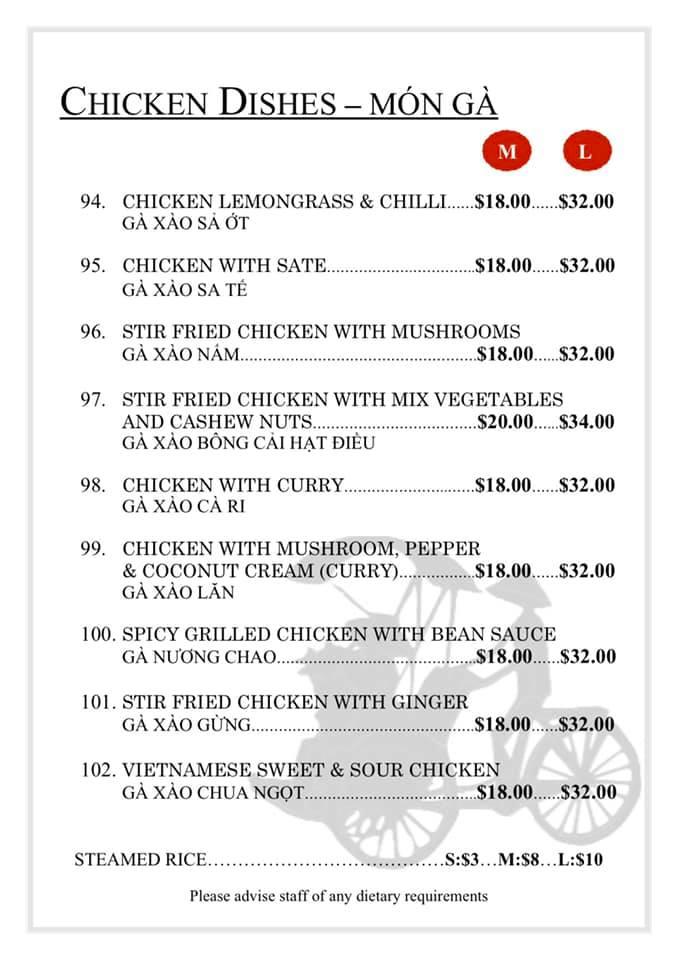Menu at 5 Star restaurant, Christchurch, 250 Clyde Rd