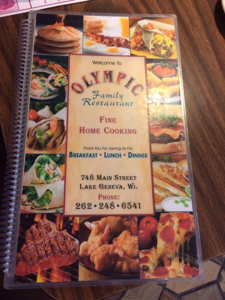Menu at Olympic Family Restaurant, Lake Geneva