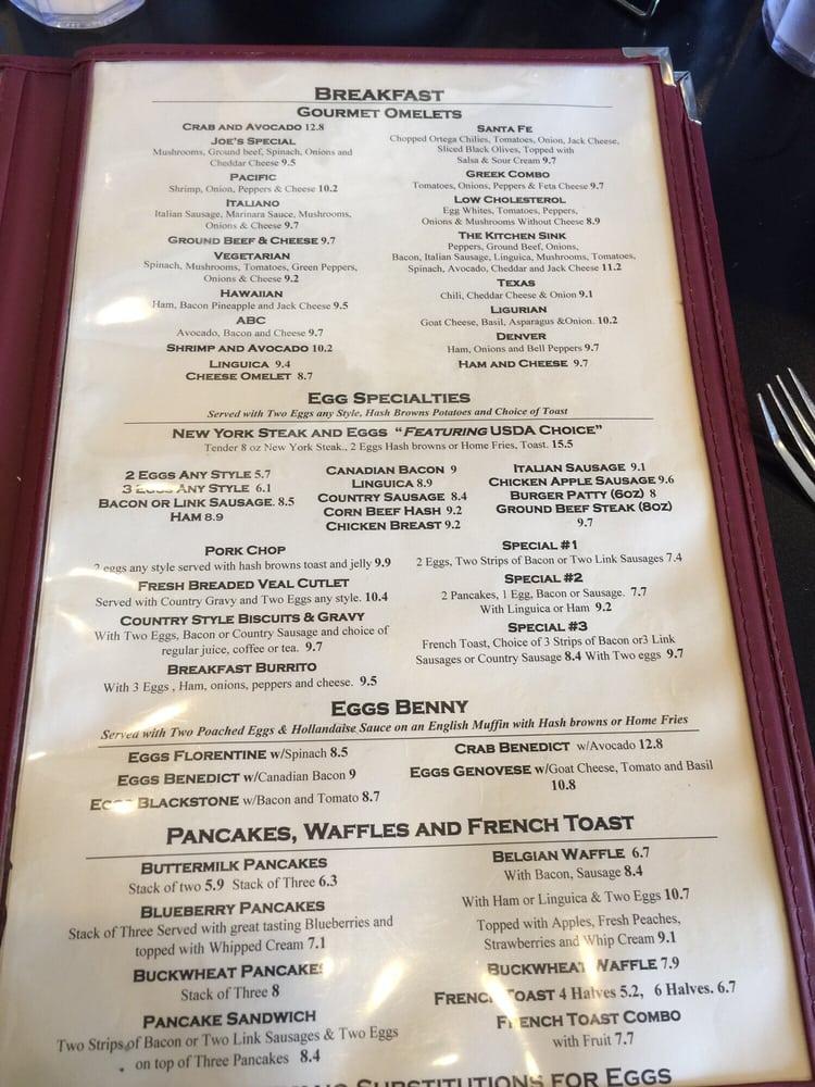 Menu at Elios Family Restaurant, San Leandro