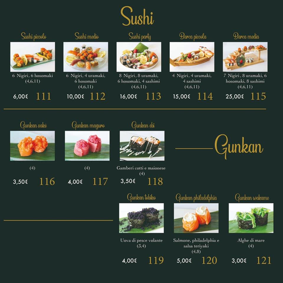 Menu at Mi Sushi Messina restaurant, Messina