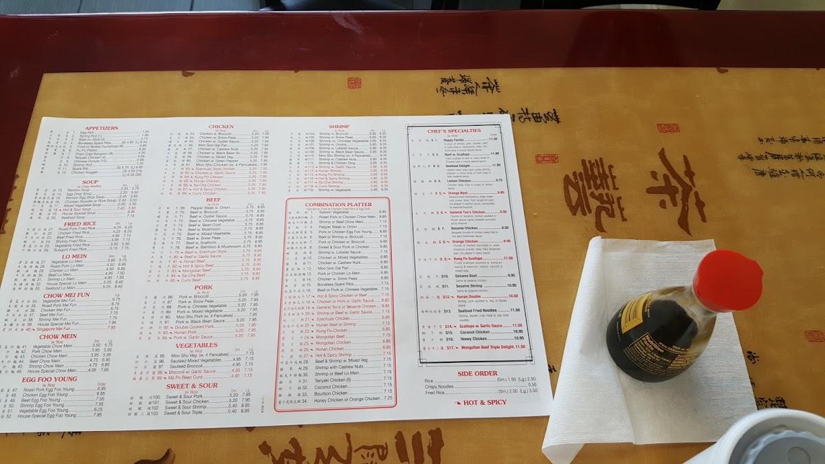 Menu at New China Fun restaurant, Tuscaloosa, University Blvd E