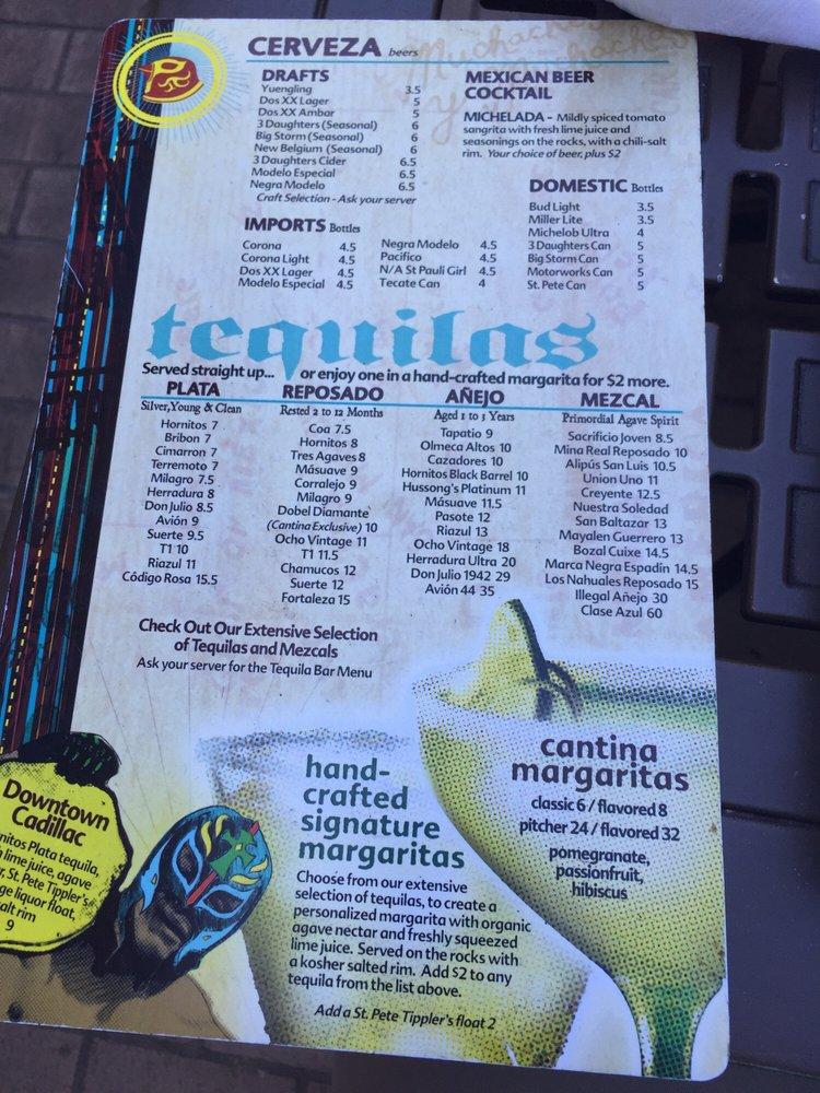Menu at Red Mesa Cantina pub & bar, Saint Petersburg