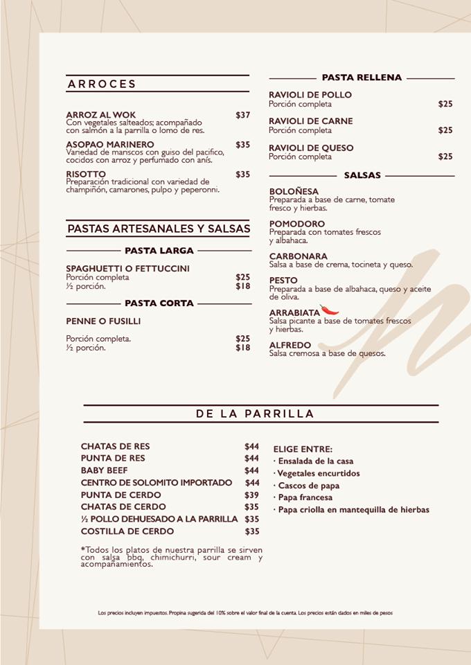 Menu at Restaurante Madeira, Cúcuta, a 11-82