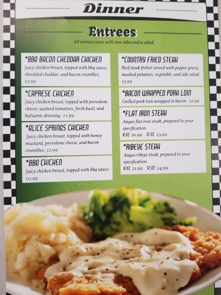 Menu at Trish's Red Bird Cafe, Dayton