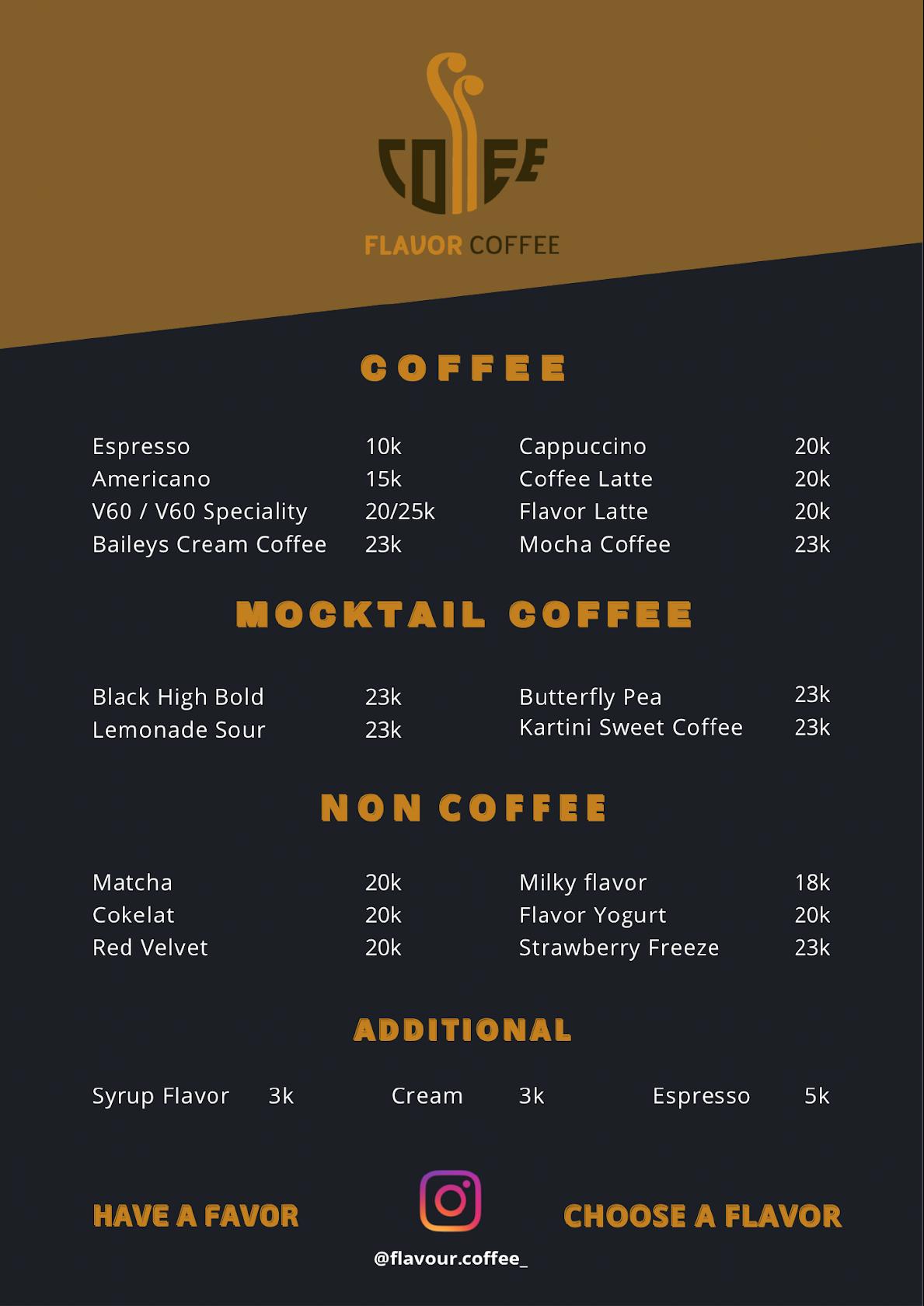 Menu at Floyd Room Coffee cafe, Jonggol