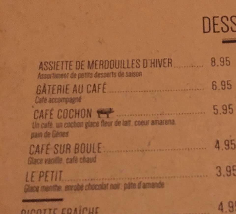 Menu at Ragazzi Da Peppone restaurant, La Rochelle