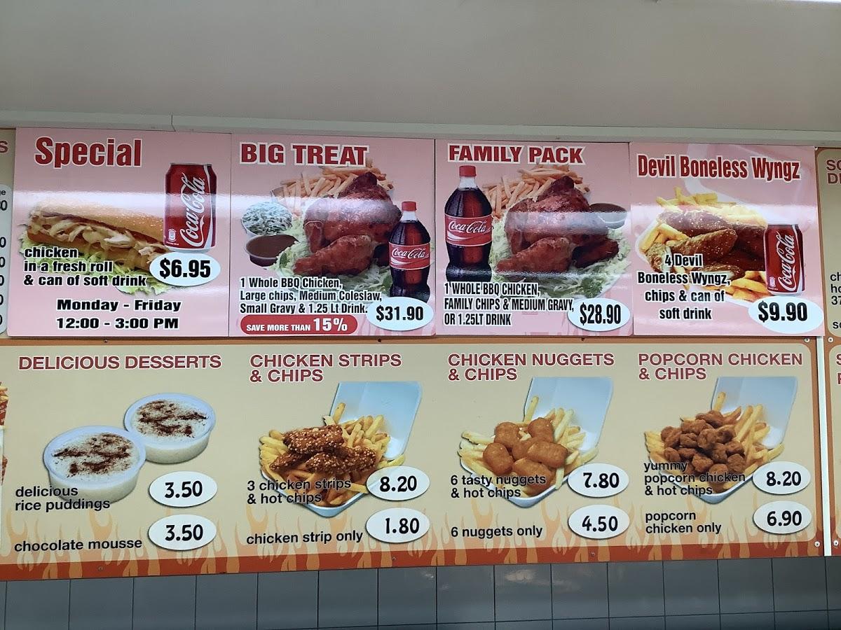 Menu at Somerville Charcoal Chicken fast food, Somerville