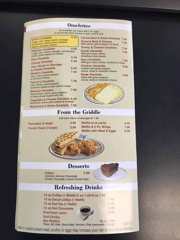 Menu at United Grill Coney Island fast food, Detroit, Joseph Campau Ave