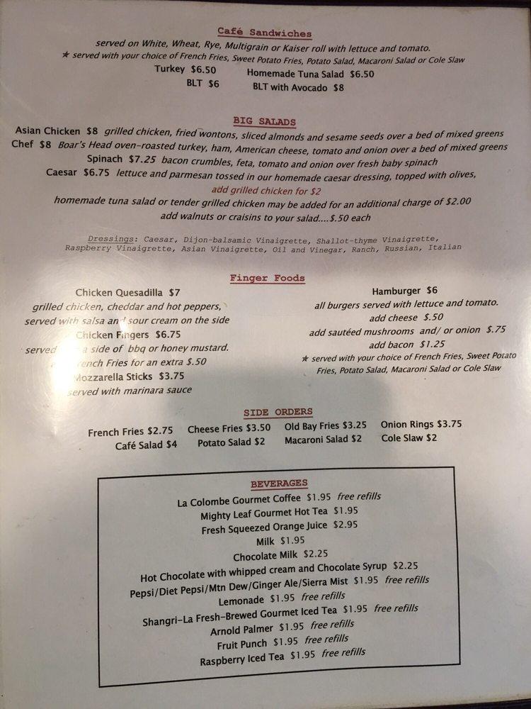 Menu at Ardmore Station Cafe, Ardmore
