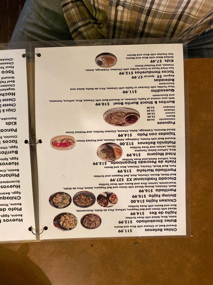Menu at Don Chiquito's Mexican Restaurant, Denton