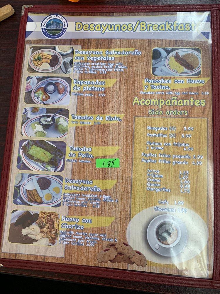 Carta de Pupuseria y Restaurante La Limeña, Houston
