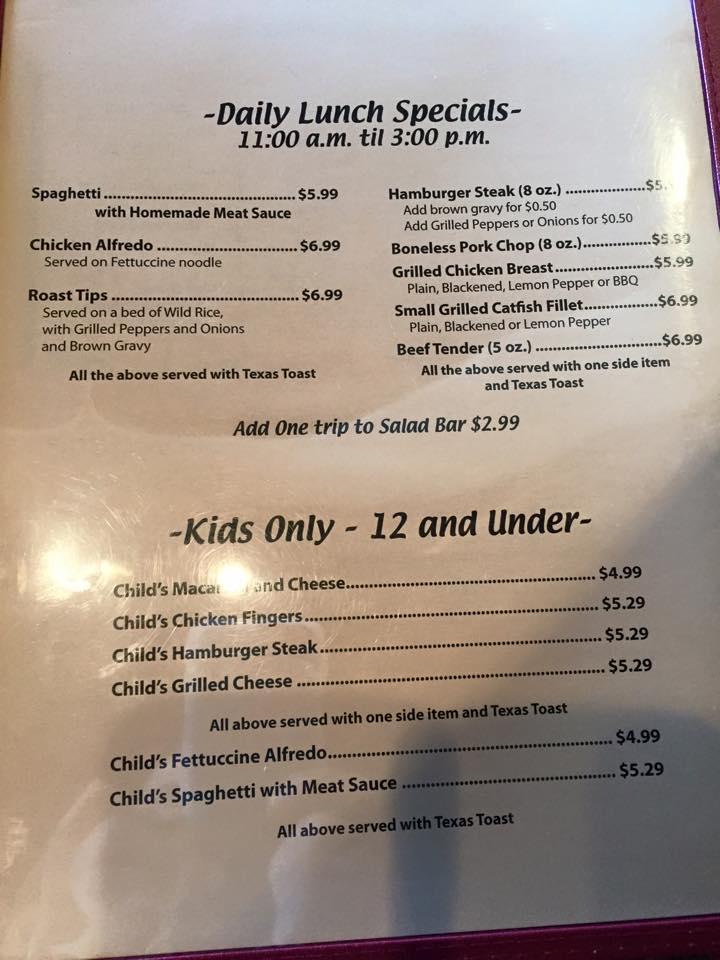 Menu at 43 Grill restaurant, Russellville