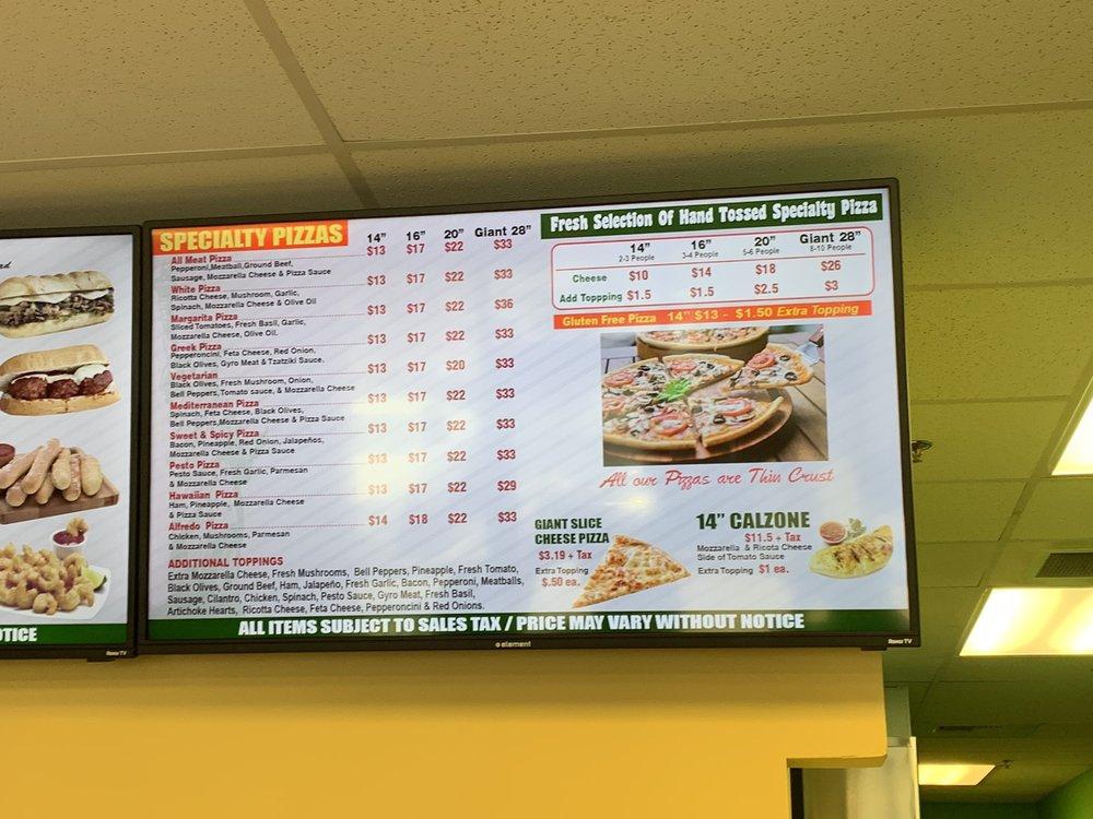 Menu at Giant New York Pizza pizzeria, Poway, Stowe Dr STE 108