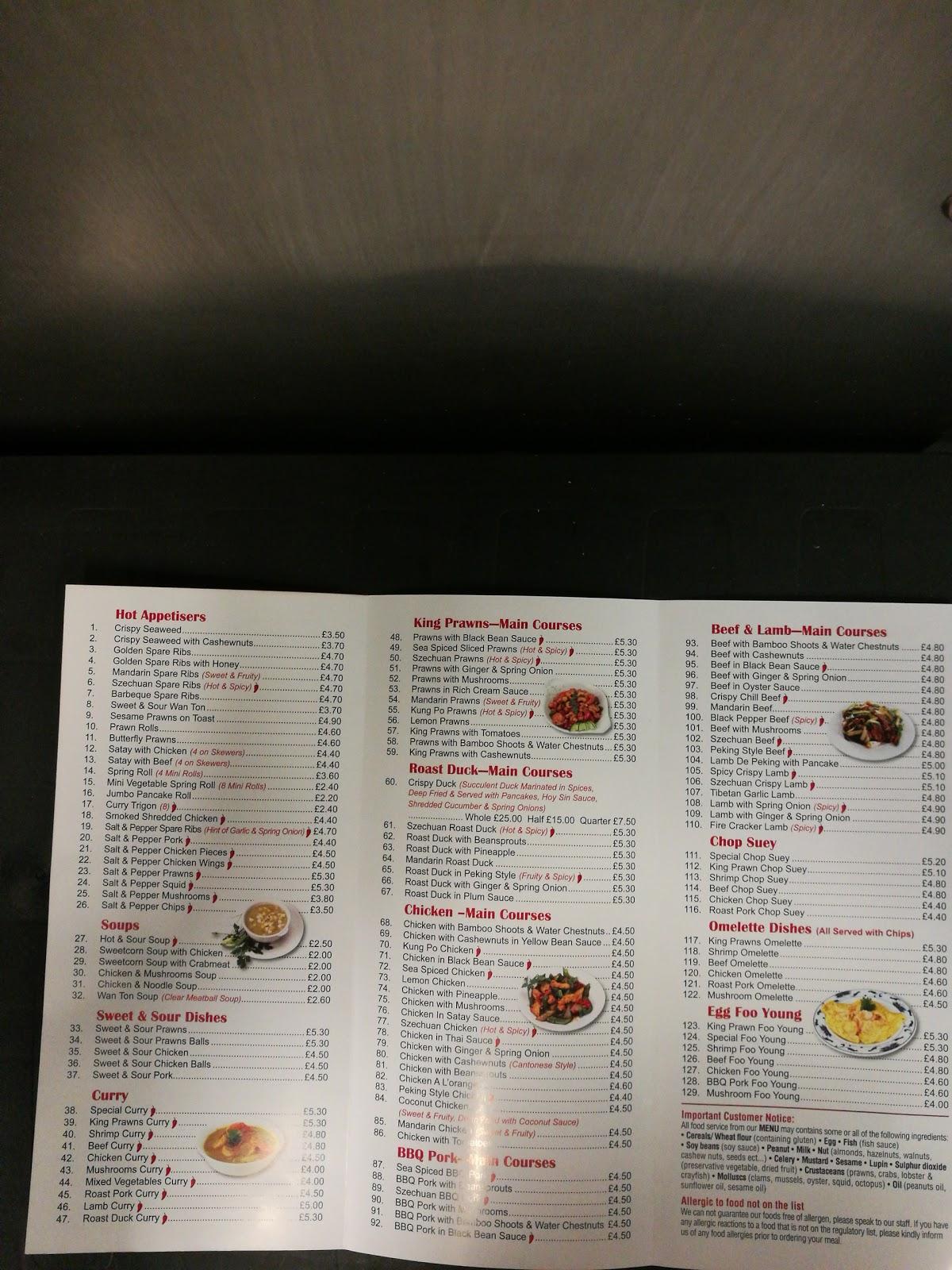 Menu at New Beijing(We Are Back!!) fast food, Didcot