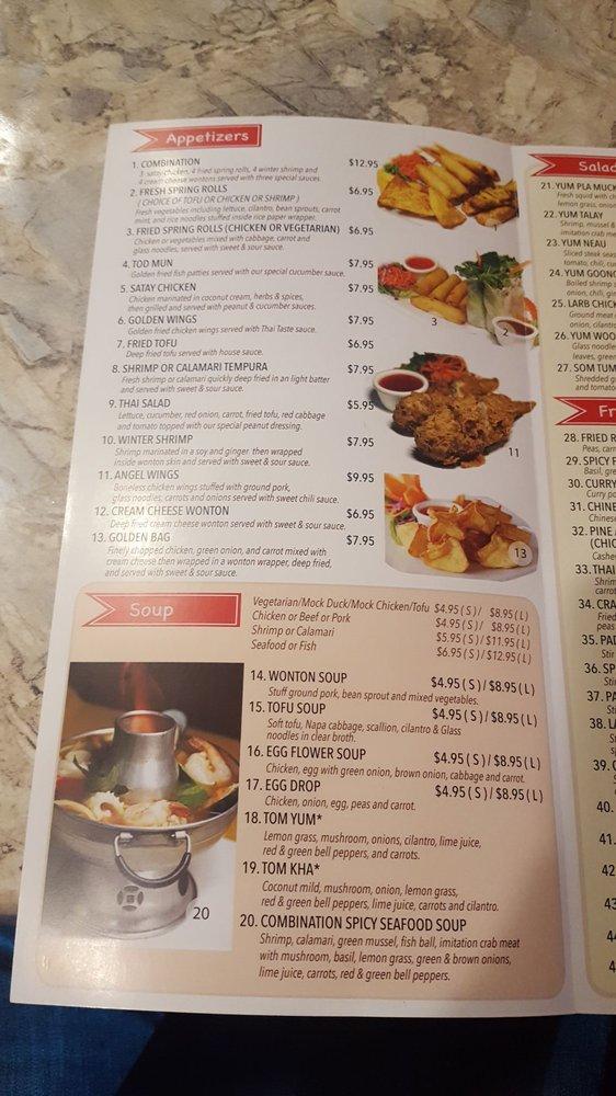 Menu at Thai Taste 2 restaurant, Bonita