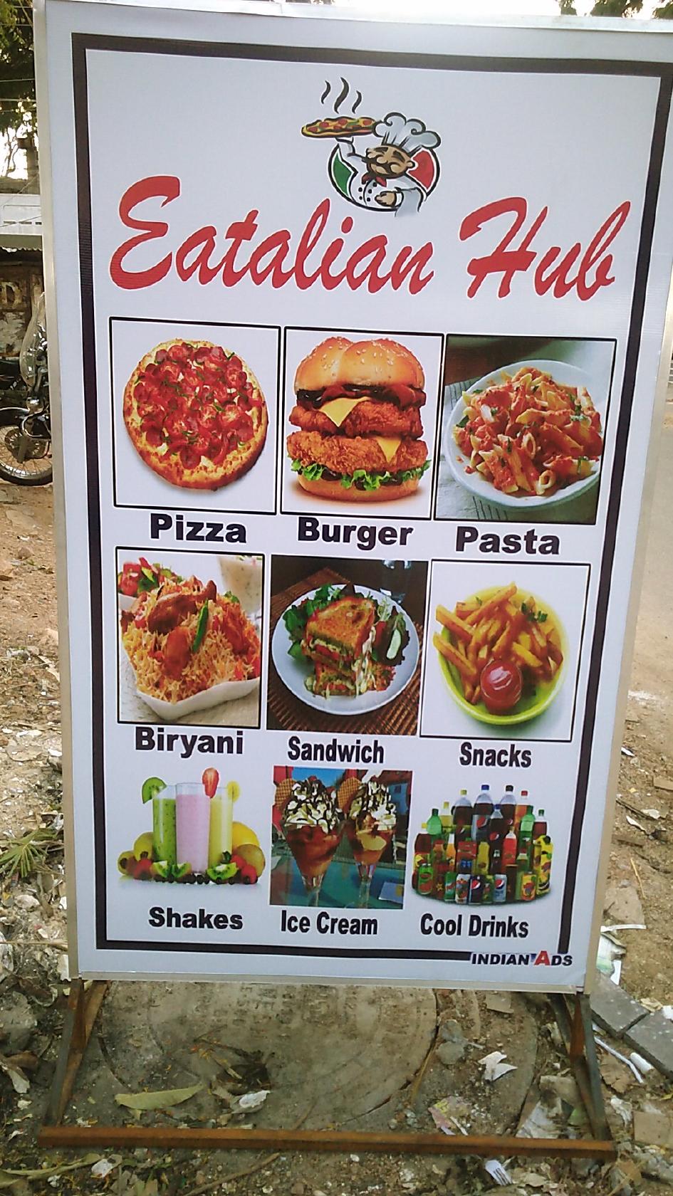Menu at Eatalian Hub, India