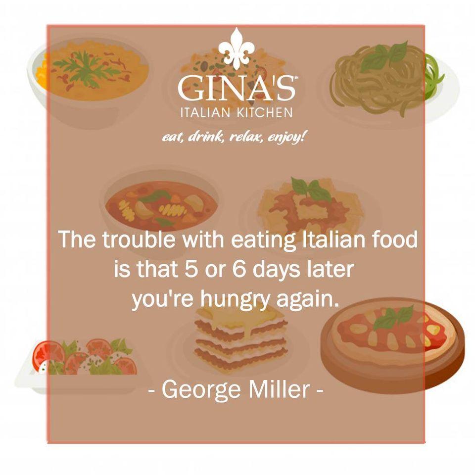 Menu at Gina's Italian Kitchen pizzeria, Auckland, 448 Mount Eden Rd