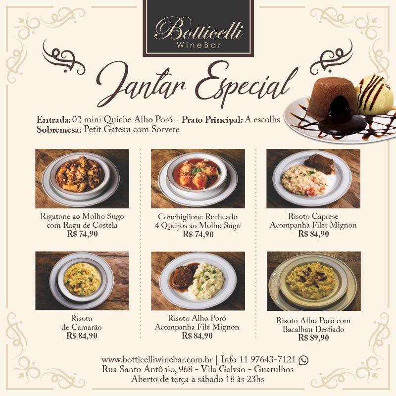 Menu at Botticelli Vinhos Restaurante, Guarulhos, R. Santo Antônio