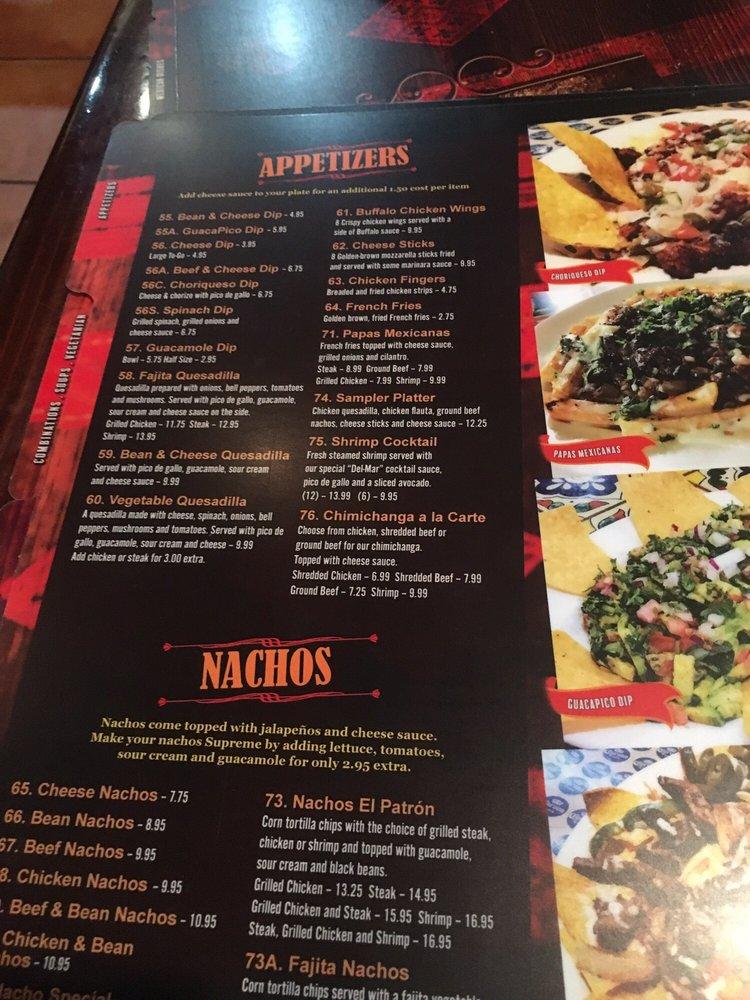 Menu at Don Carlos Méxican Restaurant, Daphne