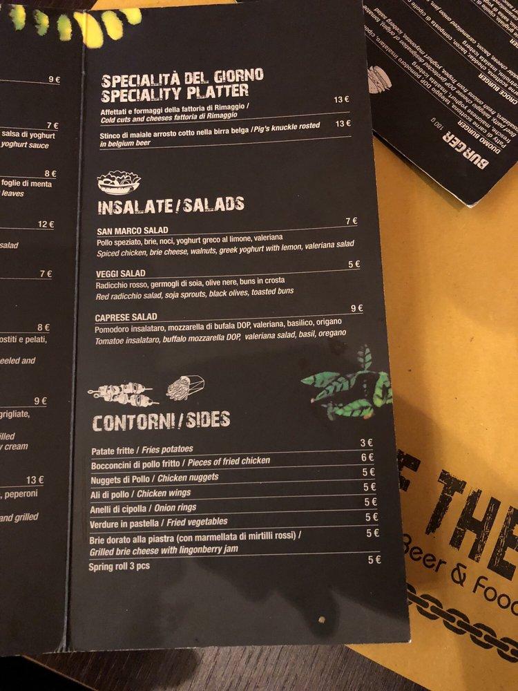 Menu at Off The Hook - Beer & Food pub & bar, Florence