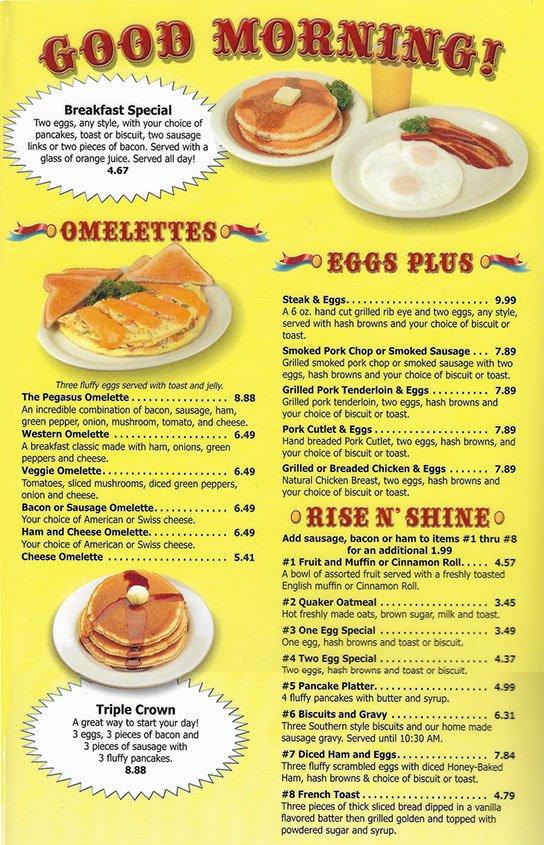 Menu at Merry Go Round Restaurant, Evansville
