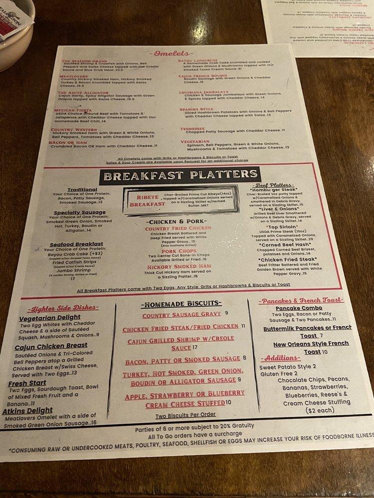 Menu at Frank’s Restaurant Grill & Bar-Prairieville, Prairieville ...