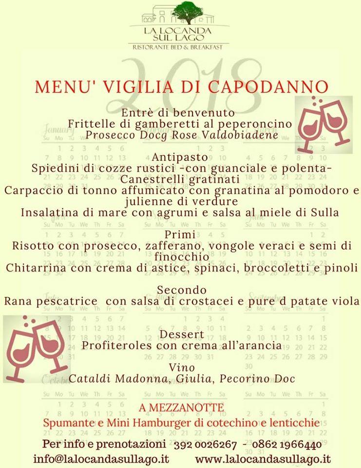Speisekarte von La Locanda sul Lago restaurant, Santo Stefano di Sessanio