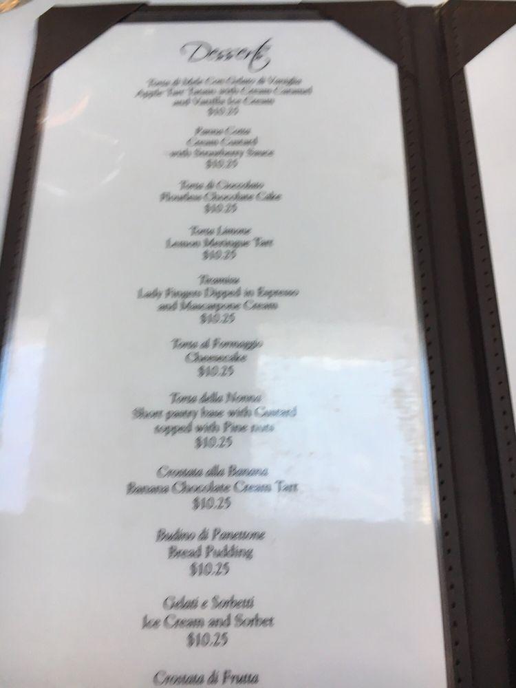 Menu at Il Pastaio restaurant, Beverly Hills