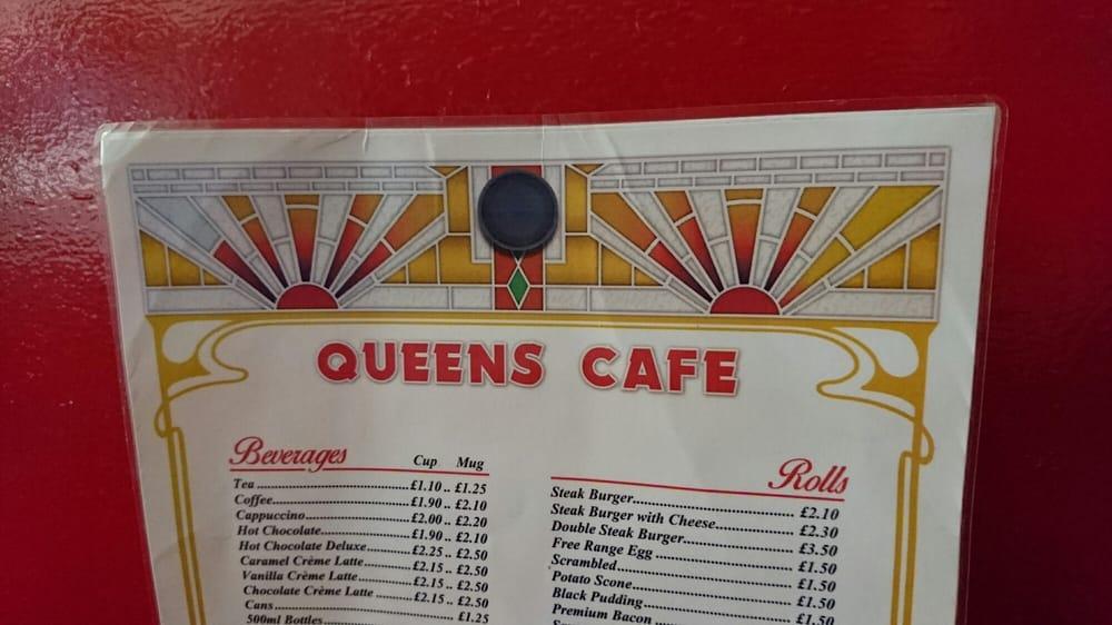 Menu at Queens Cafe, Glasgow