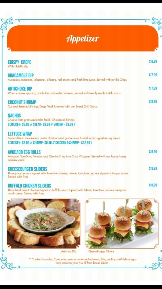 Menu at Sky Crepe Cafe, Dearborn