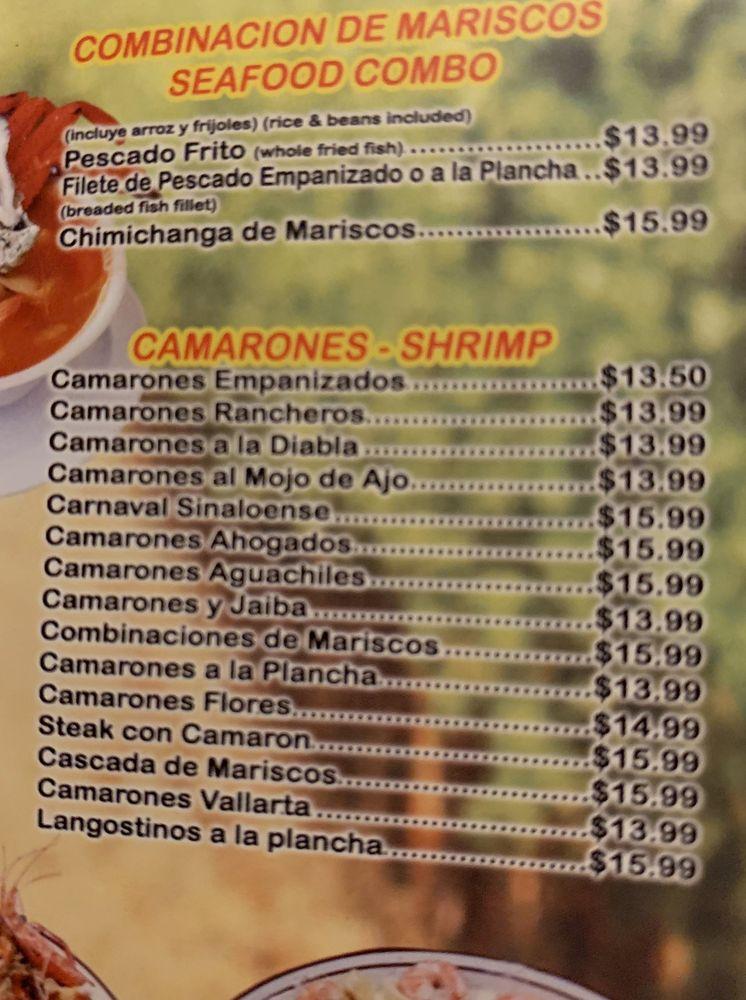 Carta del restaurante Taqueria Tampico, Delano