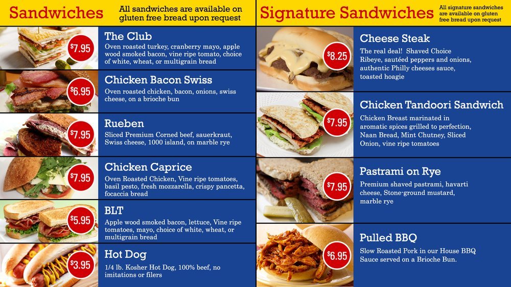 Menu at Deli-licious restaurant, Cedar Rapids