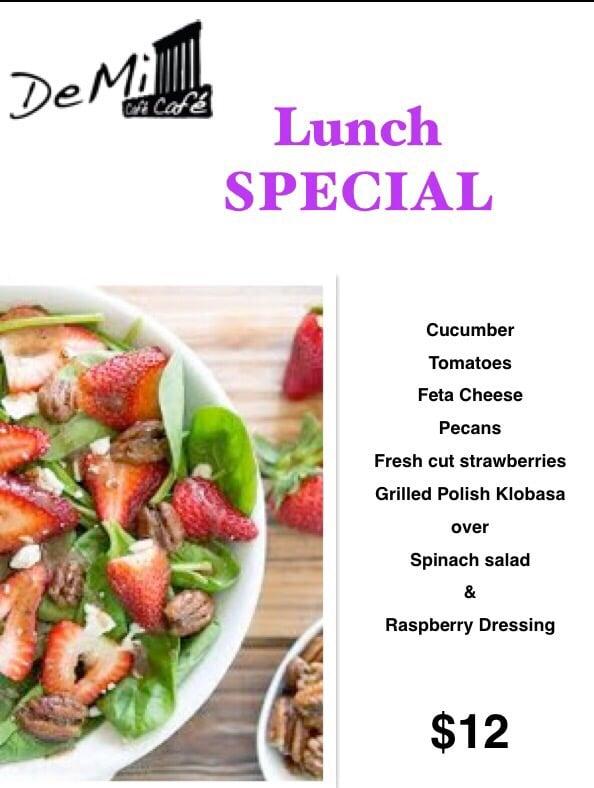 Menu at Demi Cafe Cafe., San Diego, Friars Rd #113