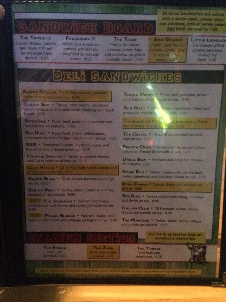 Menu at Brass Pelican Varsity Club - Sandusky, OH, Sandusky