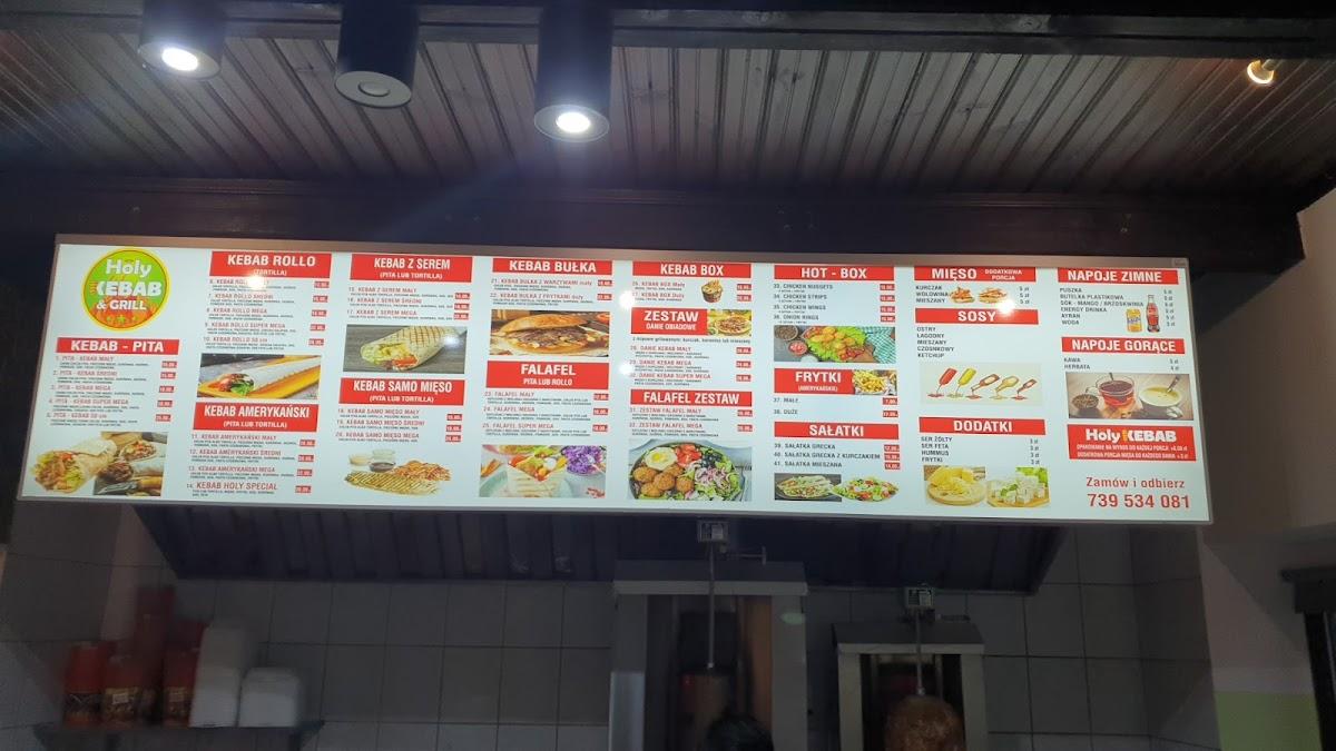 Menu at Holy Kebab & Grill, Witnica restaurant, Witnica
