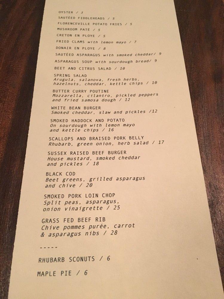 Menu at Port City Royal pub & bar, Saint John