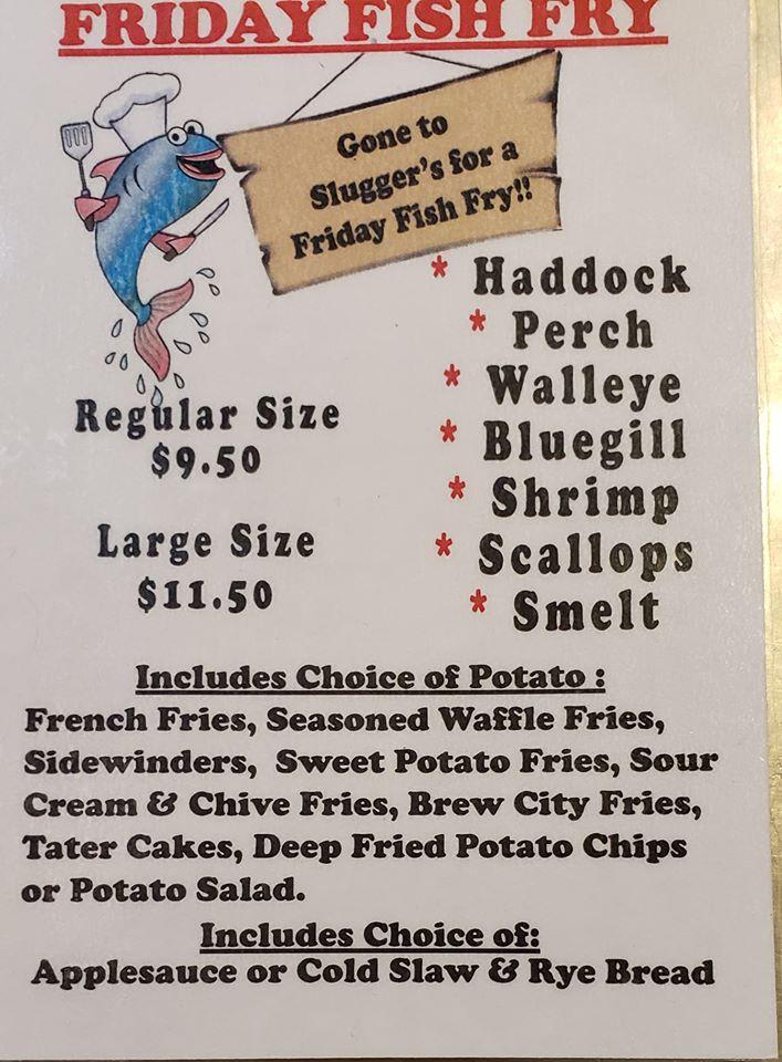 Slugger's Sports Bar & Grill in Wild Rose - Restaurant menu and reviews