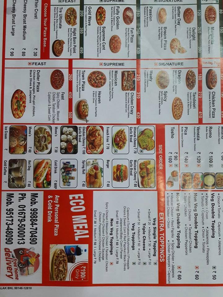 Menu at Bubbles resturant + Dollers pizza, Barnala
